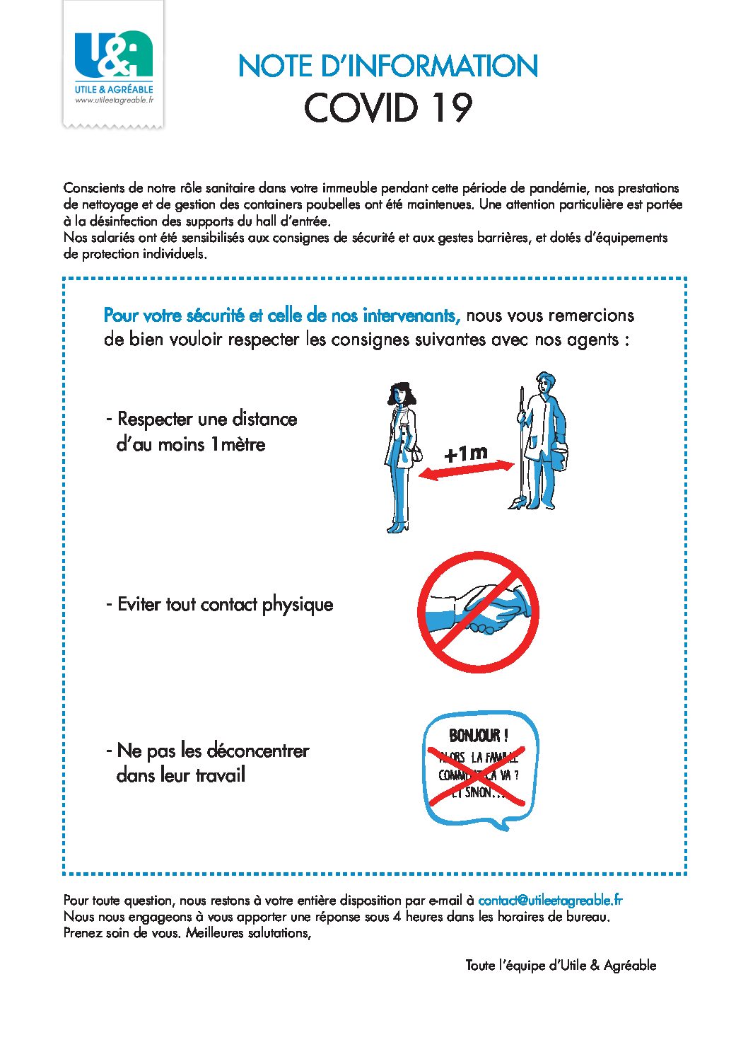 NOTE D'INFORMATION COVID-19 : LES BONS GESTES À ADOPTER | Utile et Agréable NOTE D'INFORMATION COVID-19 : LES BONS GESTES À ADOPTER | Utile et Agréable